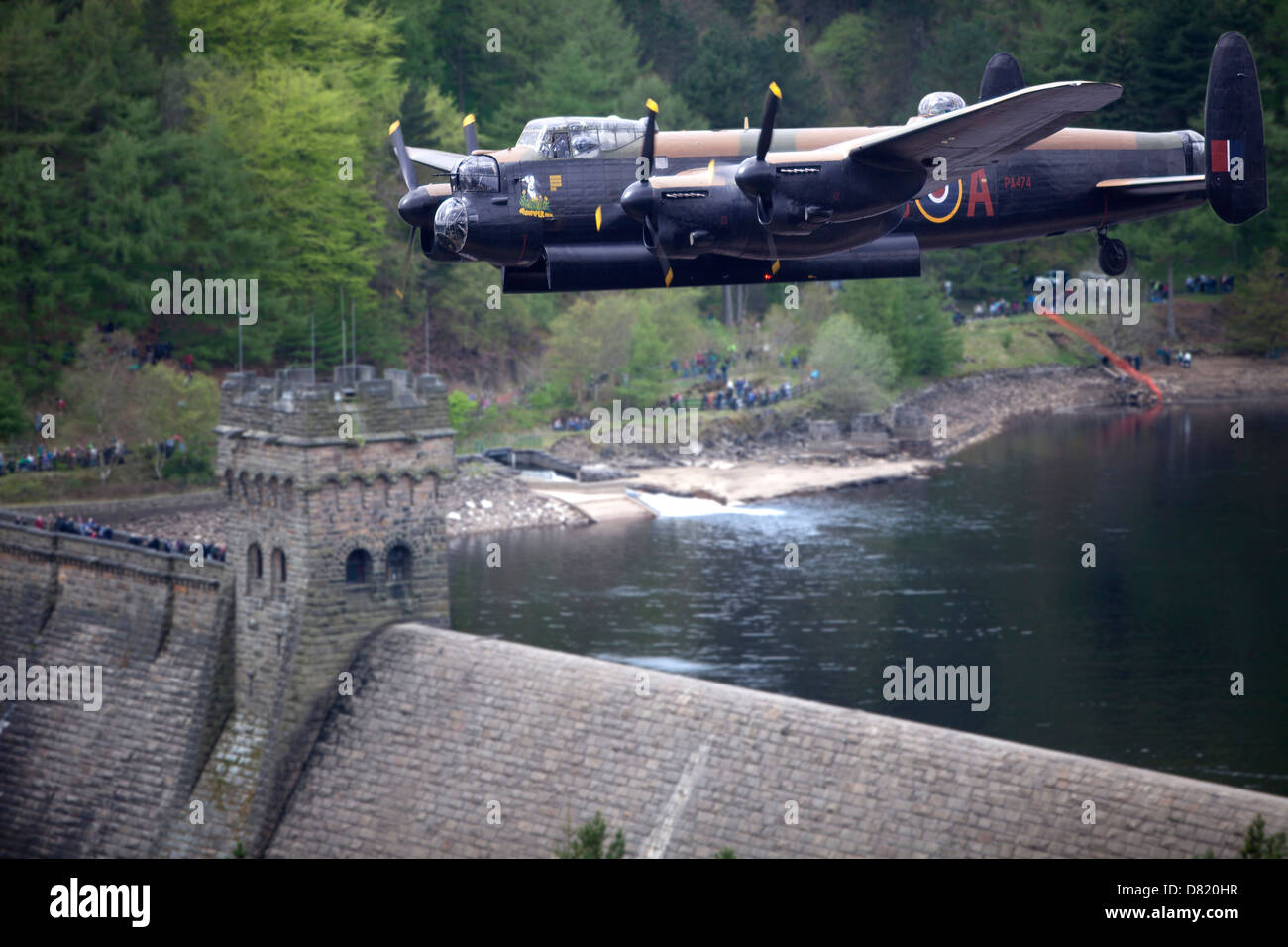 RAF Battle of Britain Memorial Flight Lancaster flying along the ...