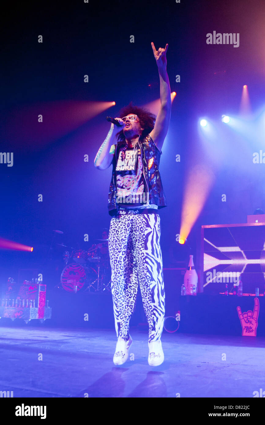 Skyblu aka Skyler Husten Gordy from LMFAO performing live in concert at ...