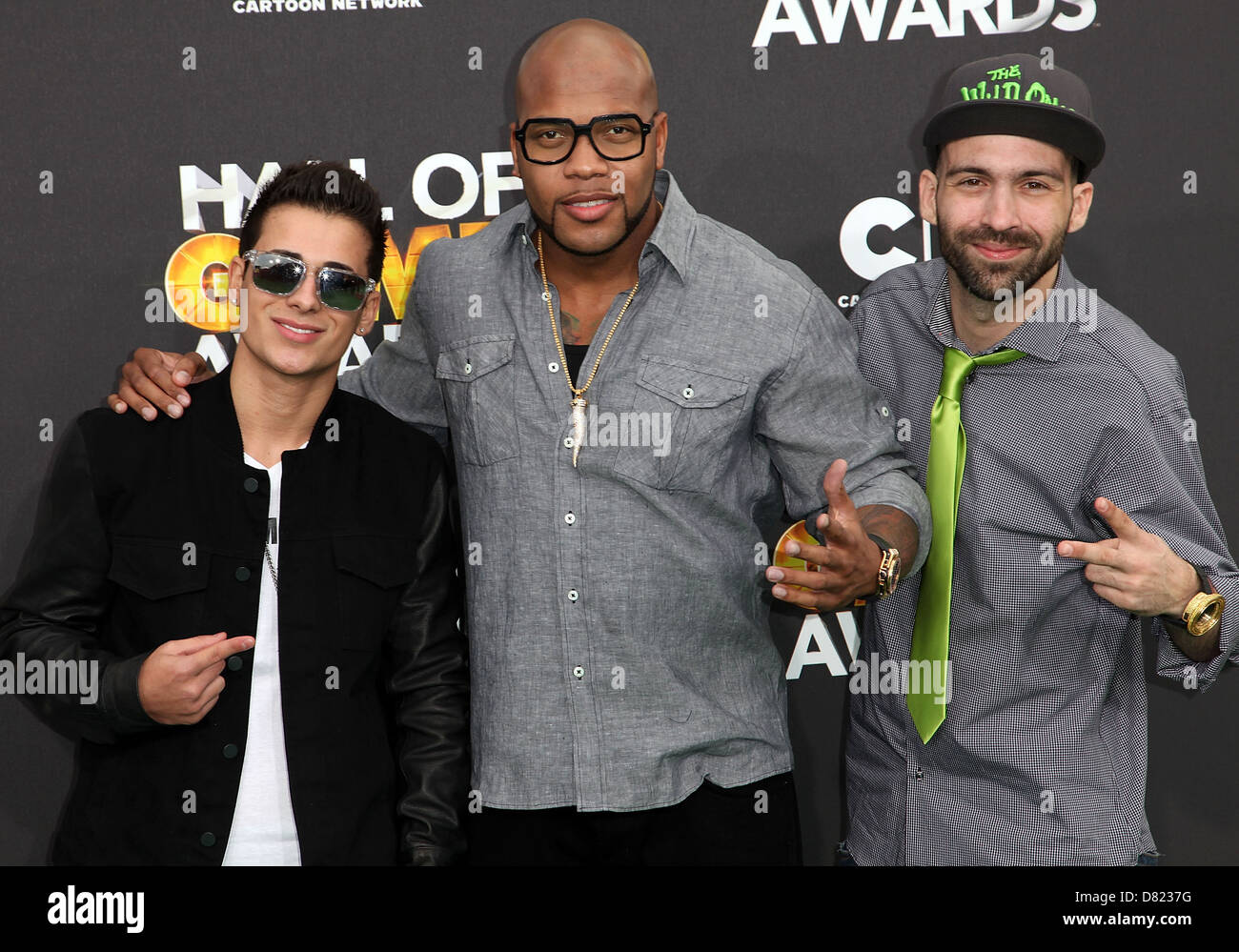 Tyler Medeiros, Flo Rida, and guest 2012 Cartoon Network Hall of Game ...