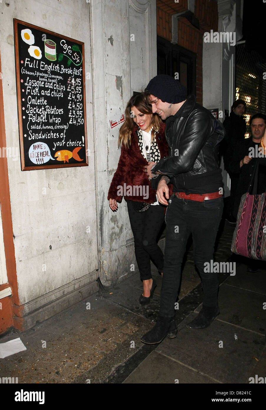 Caroline Flack walking with a friend in Soho London, England - 29.02.12 ...