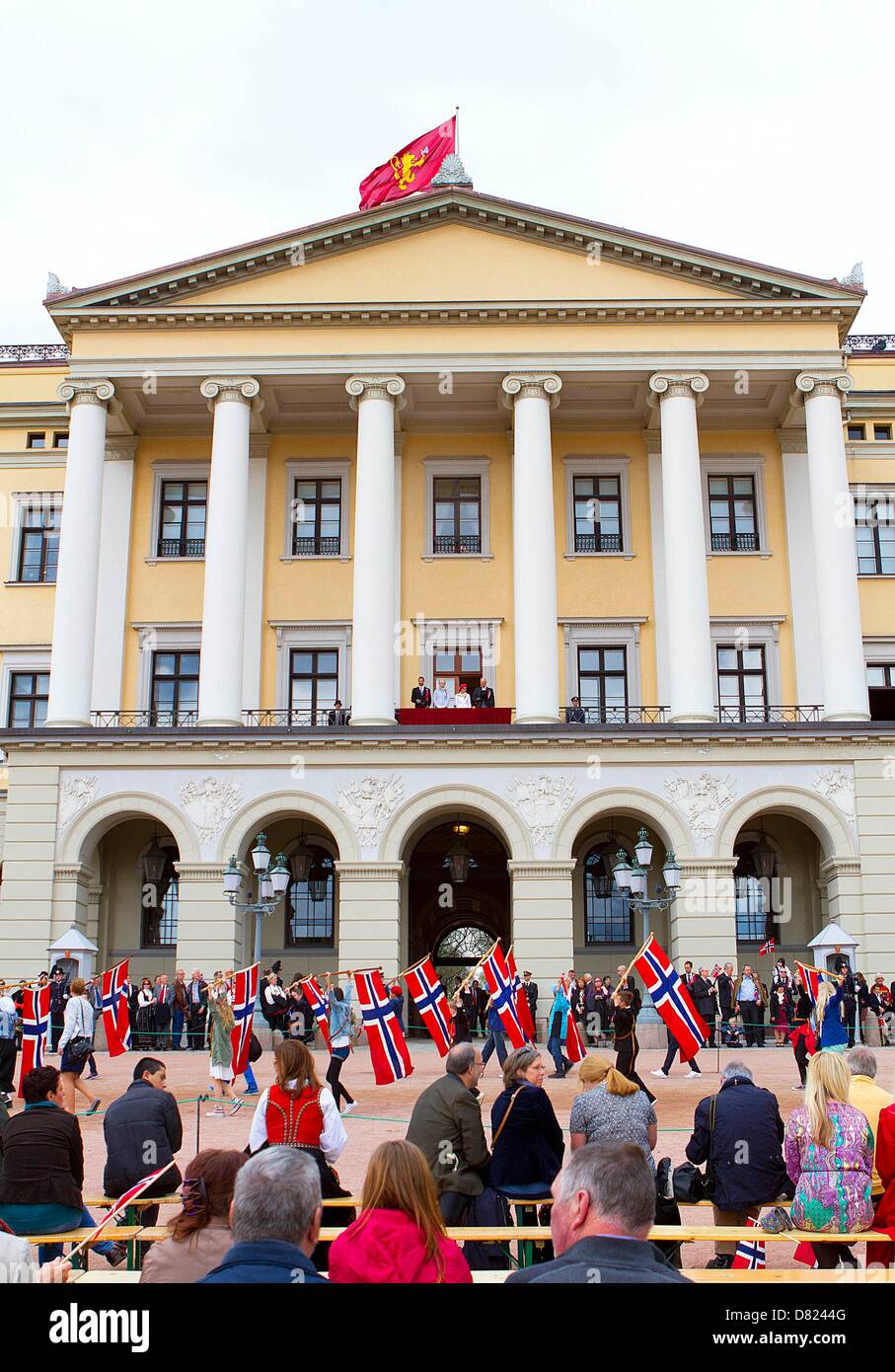 The royal family attend the National Day celebrations at the balcony of ...