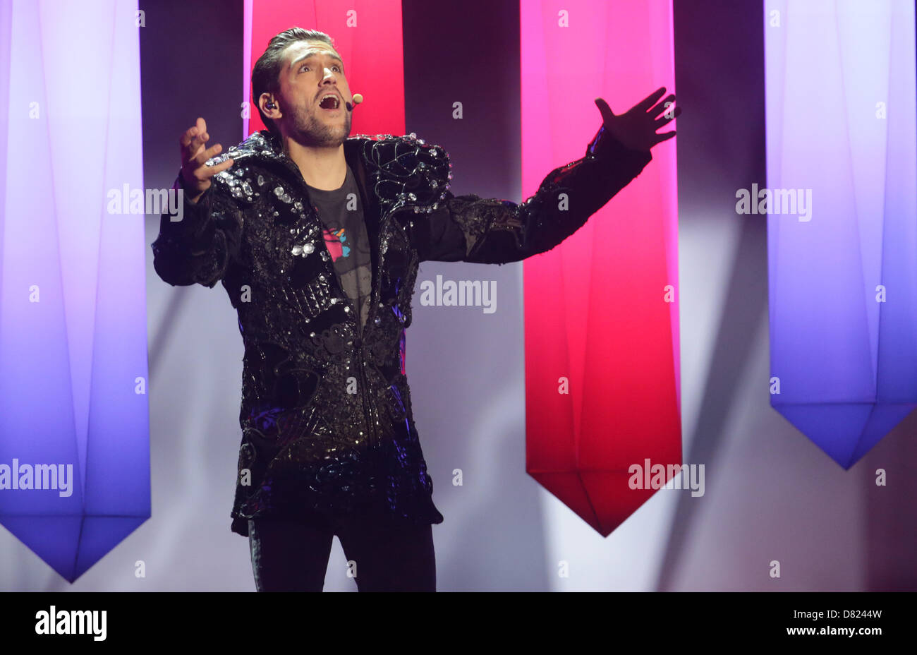 Malmo, Sweden. 17th May 2013. Singer Cezar representing Romania ...