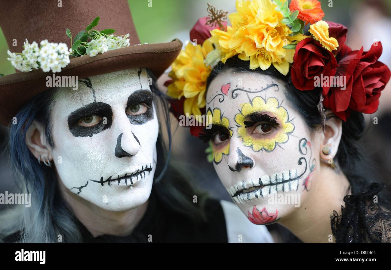 Elena and Pierre from Paris pose for the camera prior to the start of ...