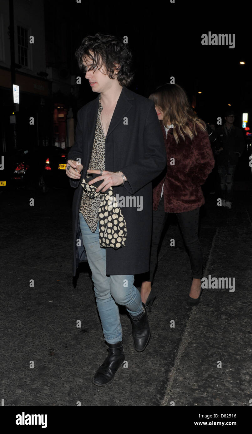 Caroline Flack and Johnny Lloyd of Tribes The NME Awards afterparty at ...