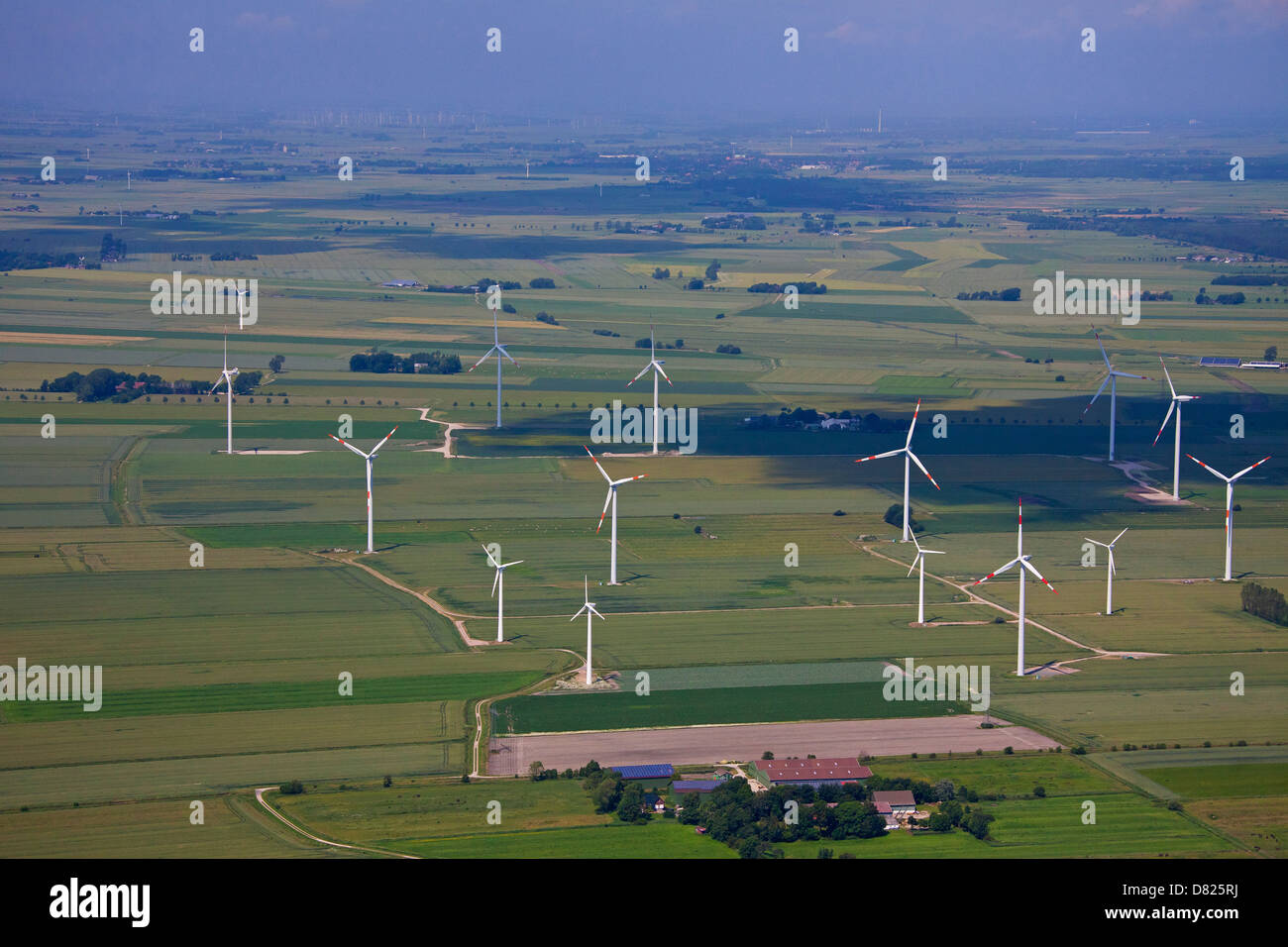 Aerial view farm wind turbines hi-res stock photography and images - Alamy