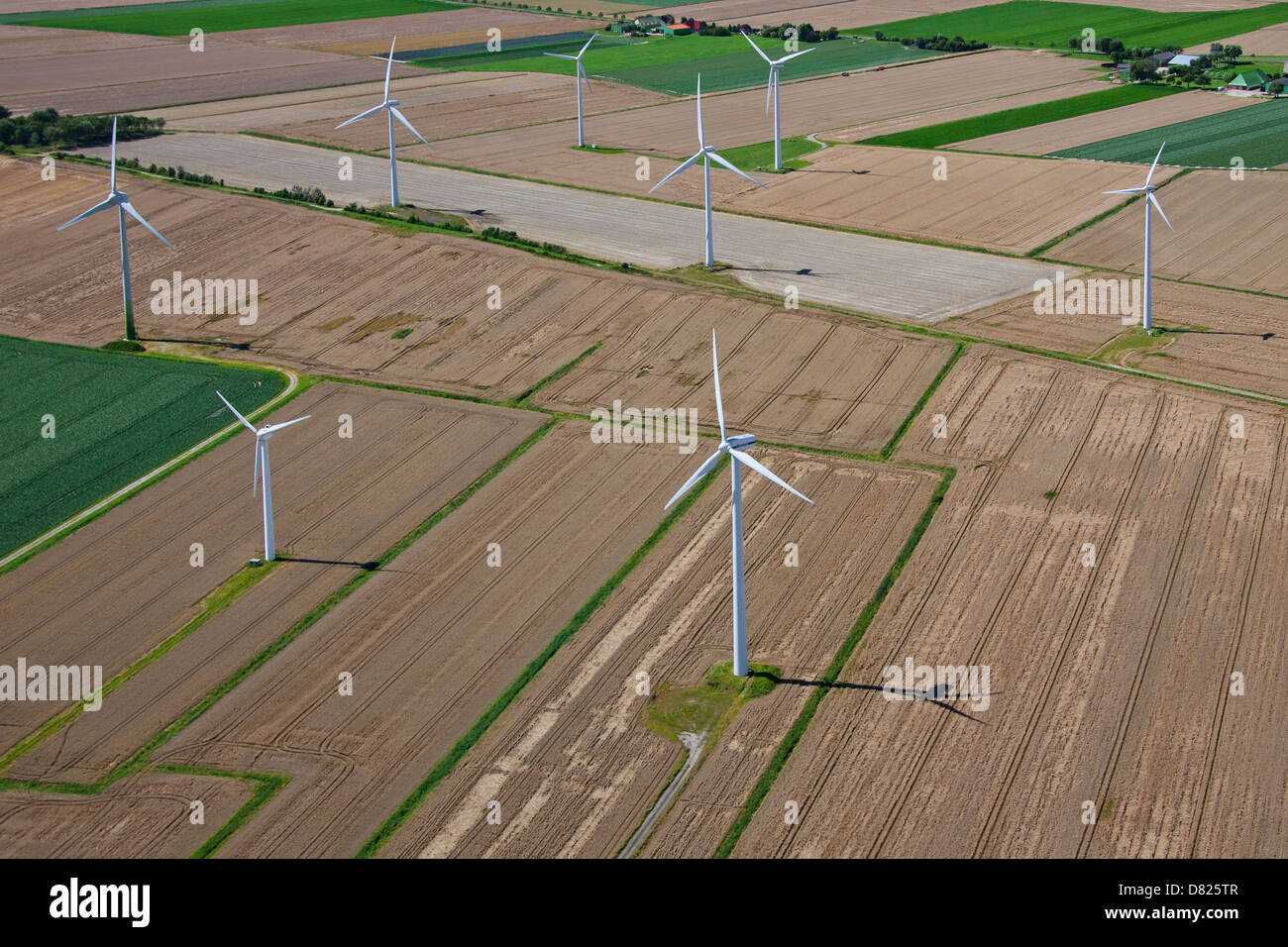 Aerial view wind turbines hi-res stock photography and images - Alamy