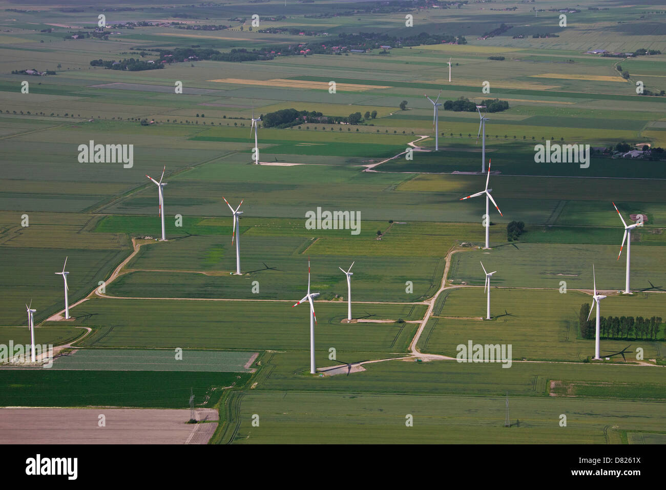 Aerial view wind farm uk hi-res stock photography and images - Alamy