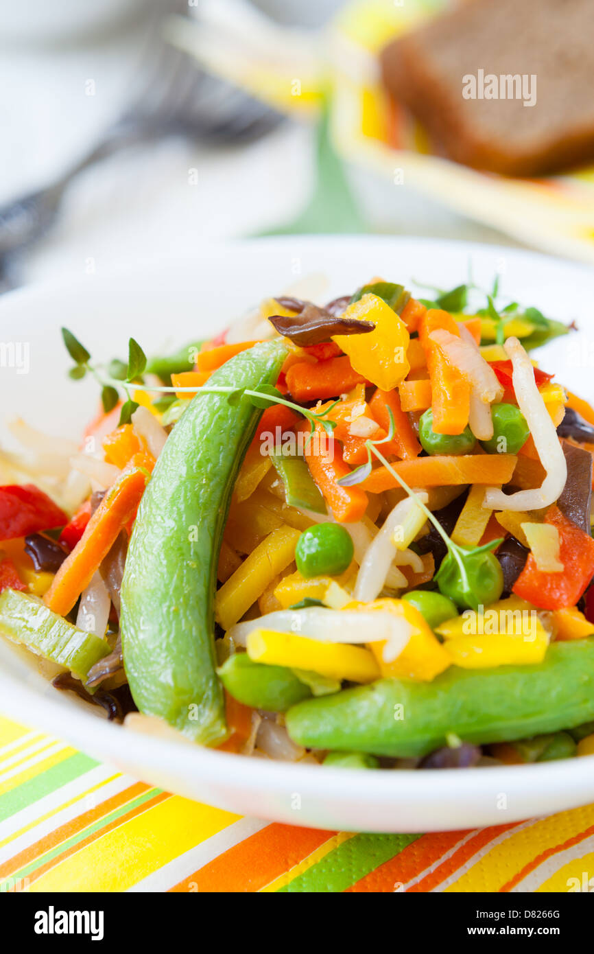 Roasted vegetable mix, food closeup Stock Photo - Alamy