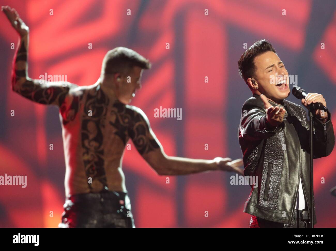 Malmo, Sweden. 17th May 2013. Singer Ryan Dolan representing Ireland ...