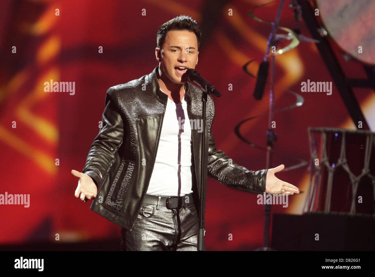 Malmo, Sweden. 17th May 2013. Singer Ryan Dolan representing Ireland ...