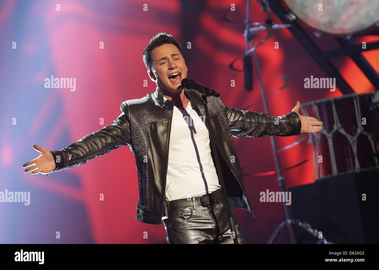 Malmo, Sweden. 17th May 2013. Singer Ryan Dolan representing Ireland ...