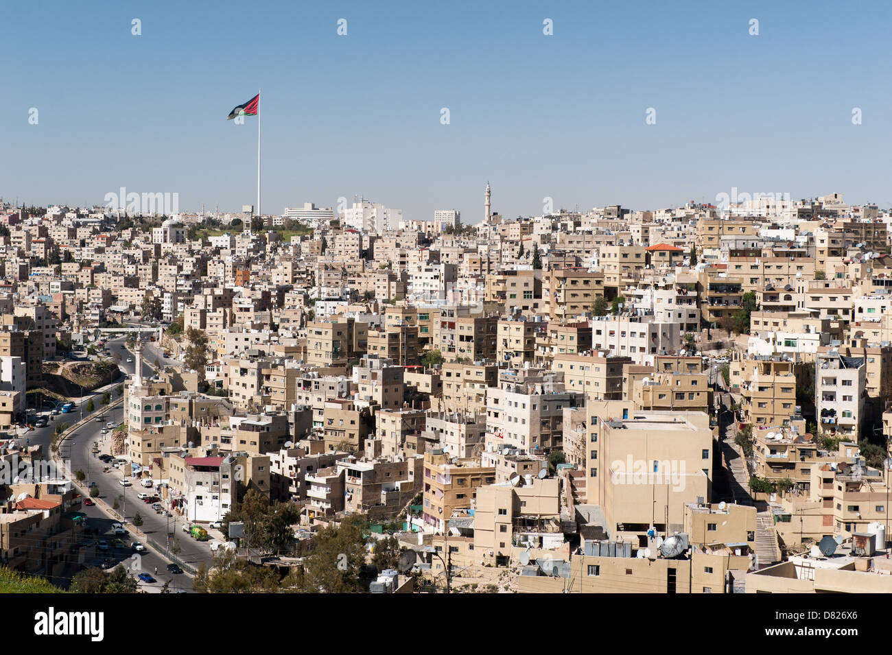 Amman - view from the Citadel Hill, Jordan Stock Photo - Alamy