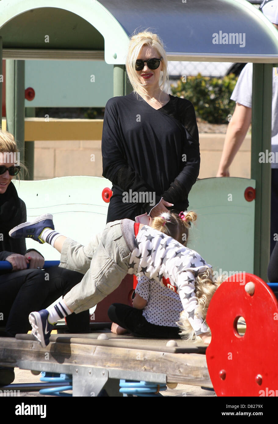 Gwen Stefani and son Zuma Rossdale attend a party in the park in ...