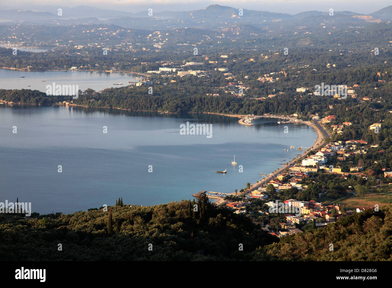 View over the resort of Ipsos, Corfu Island, Greece, Europe Stock Photo ...