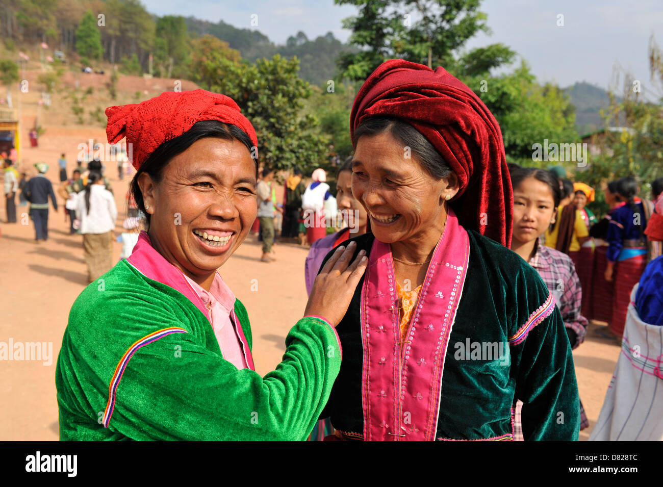 smiling up in the mountains Stock Photo - Alamy