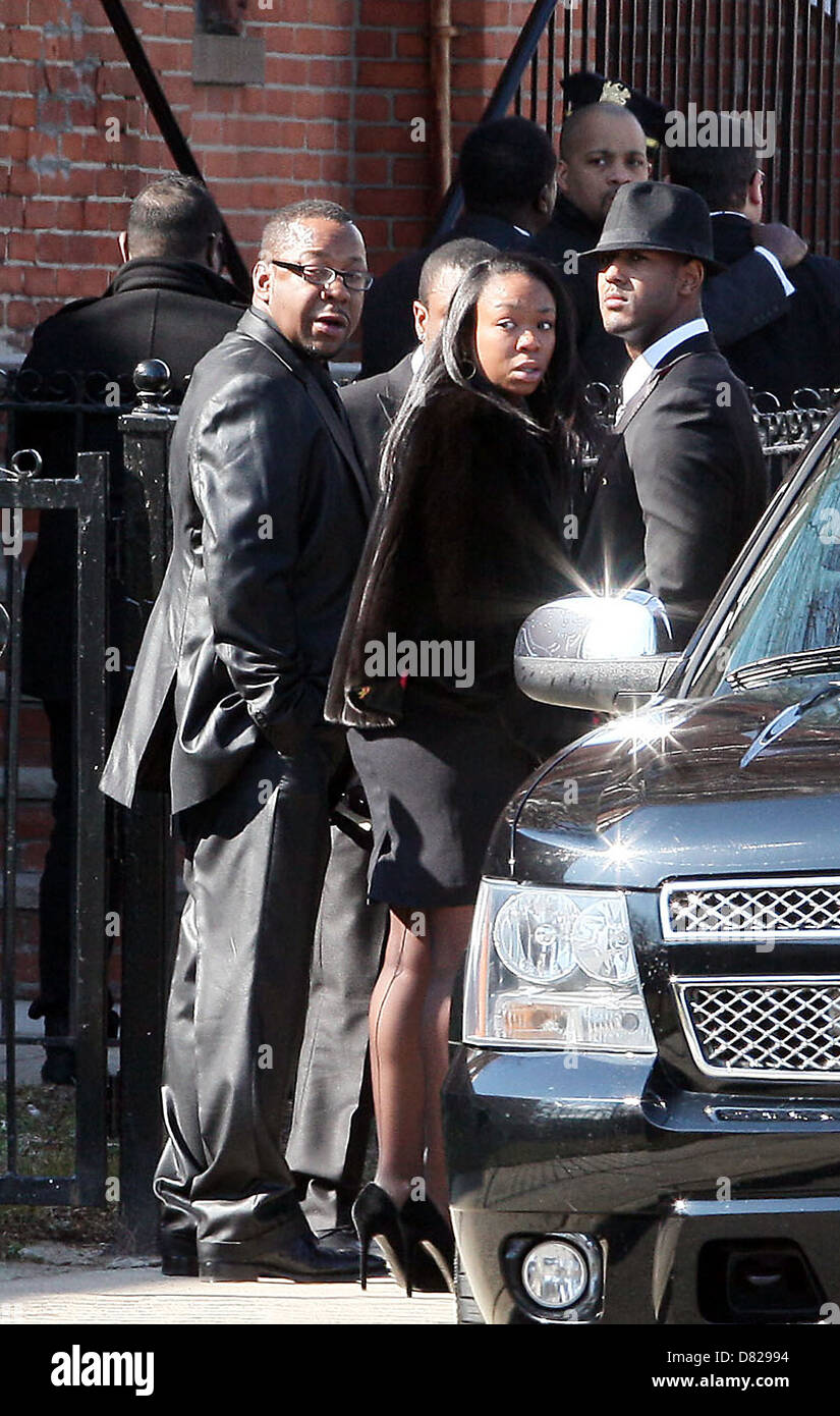 Bobby Brown attends The funeral of Whitney Houston at the New Hope ...