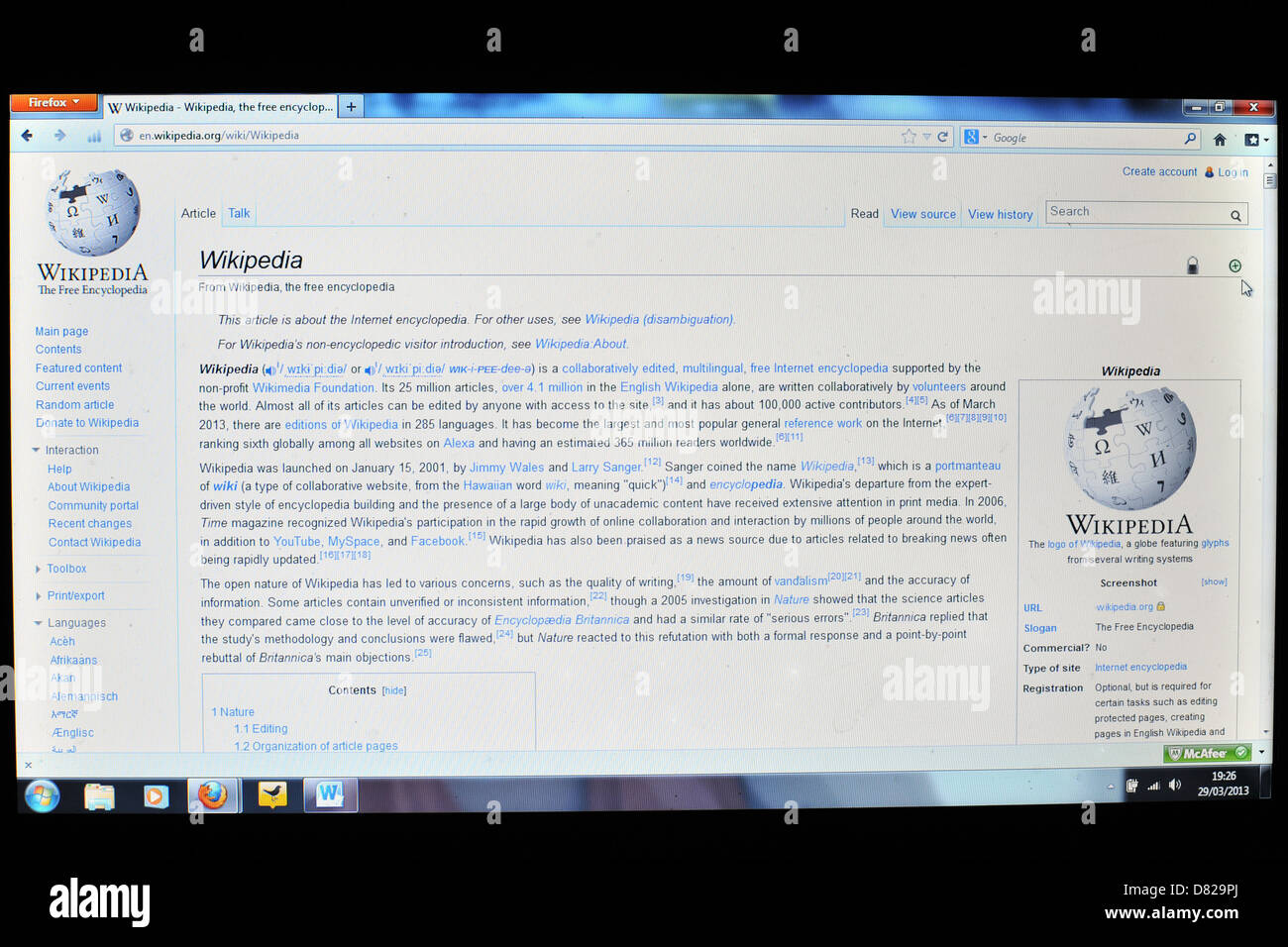 Wikipedia laptop hi-res stock photography and images - Alamy