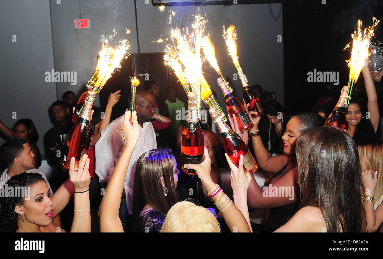 Atmosphere during Dwight Freeney's birthday celebration at Rush nightclub Miami Beach, Florida ...