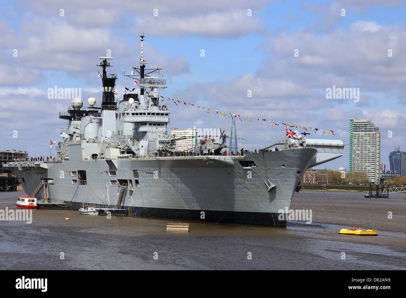 HMS Illustrious at Greenwich, London, England Stock Photo - Alamy