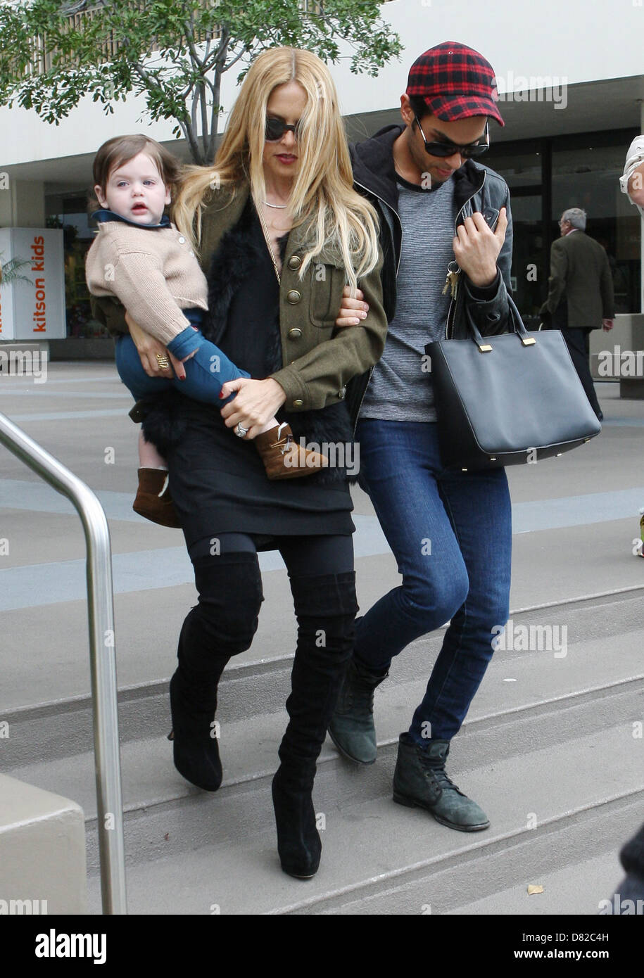 Rachel Zoe, her son Skyler Berman, and assistant Joey Maalouf leaving ...