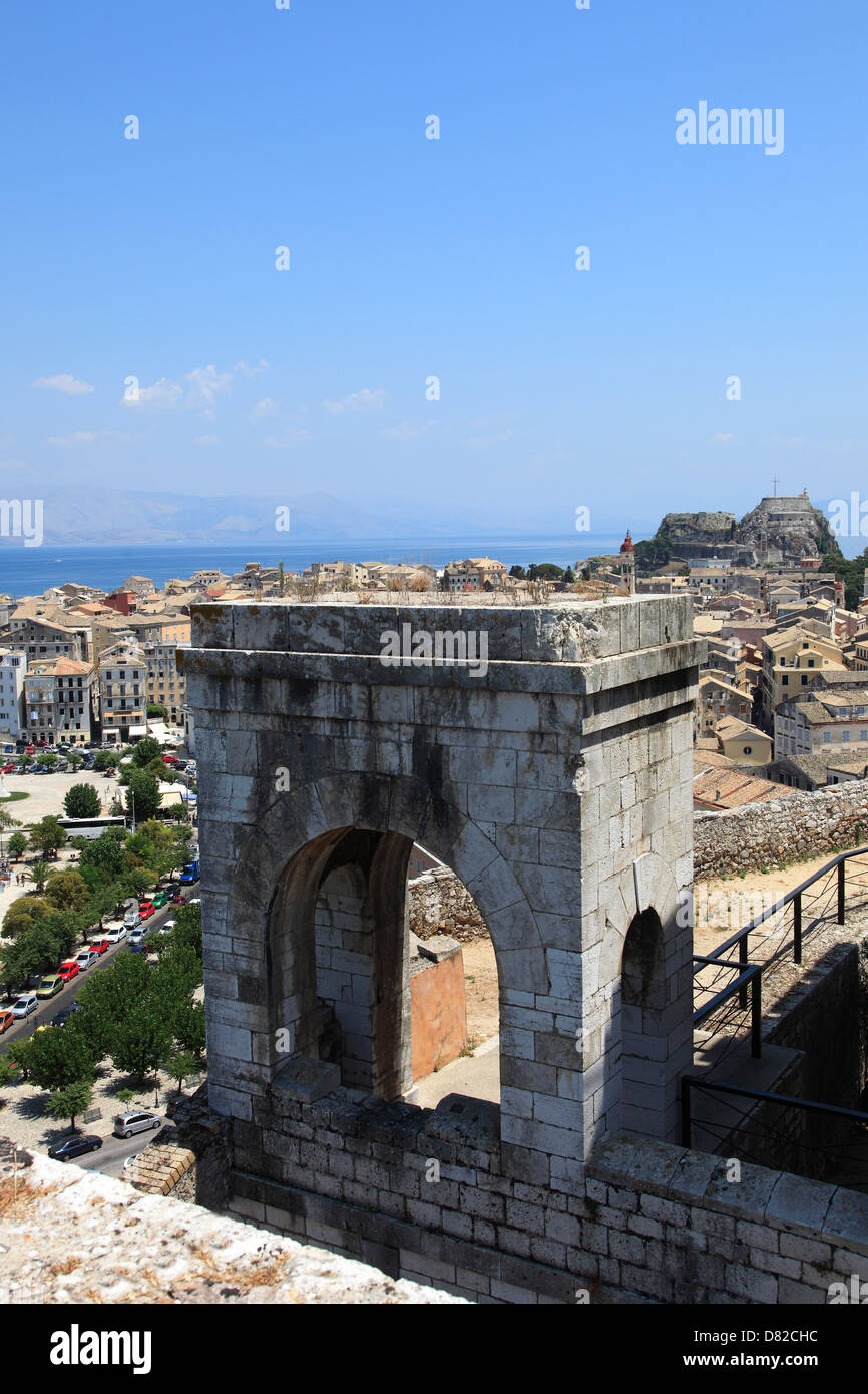 View over the New Fort ( Neo Frourio ), Corfu City, UNESCO World ...