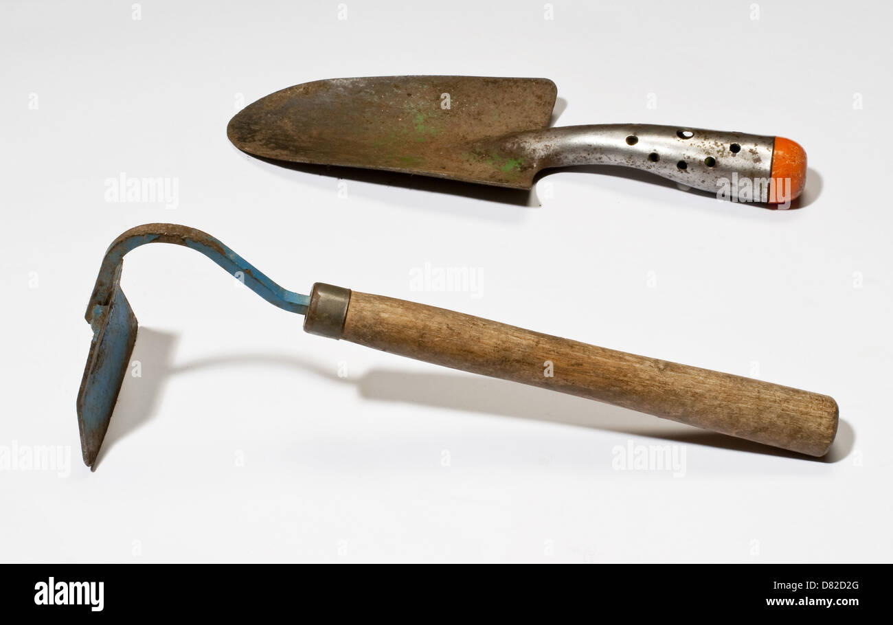 hoe and trowel Stock Photo - Alamy