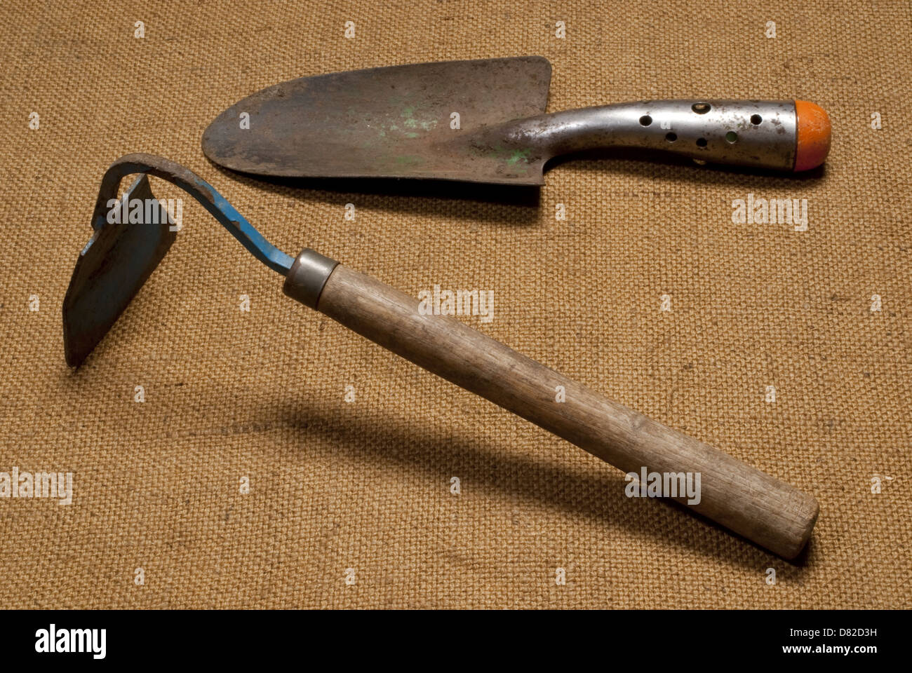 hoe and trowel Stock Photo - Alamy