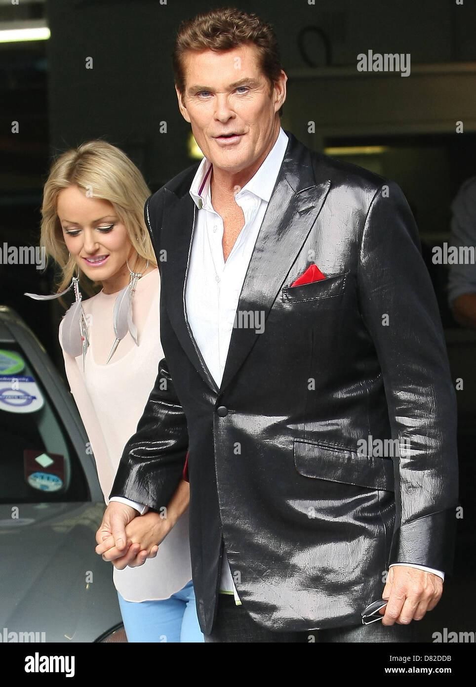 David Hasselhoff and Hayley Roberts at the ITV studios London, England ...