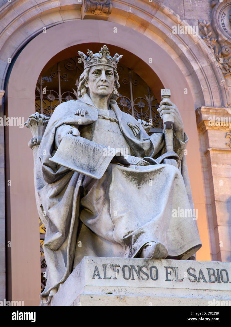 MADRID - MARCH 11: Alfonso el Sabio statue from Portal of National ...