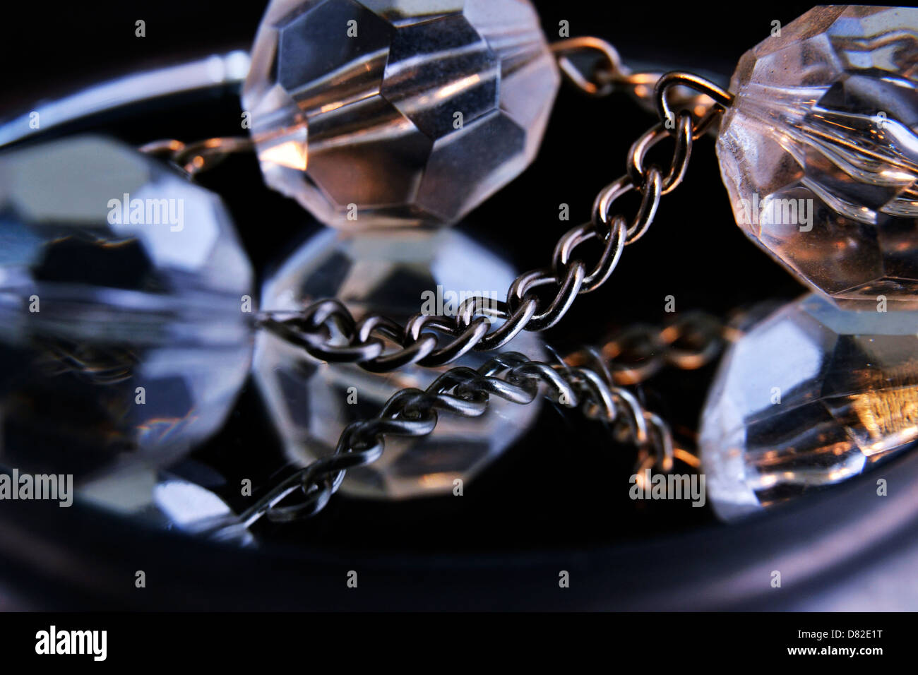 mirror crystals on chain Stock Photo - Alamy