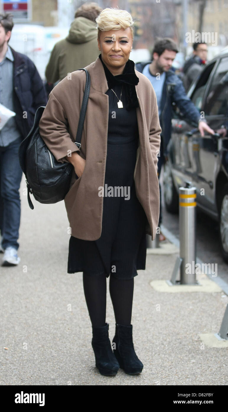 Emeli Sande outside the ITV studios London, England - 17.02.12 Stock ...
