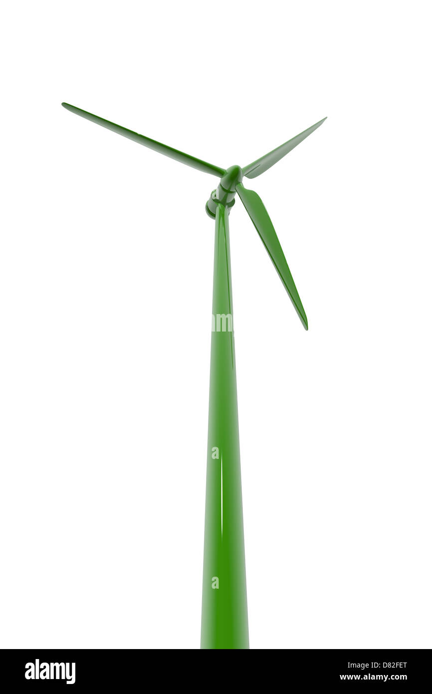 One green windmill Stock Photo - Alamy