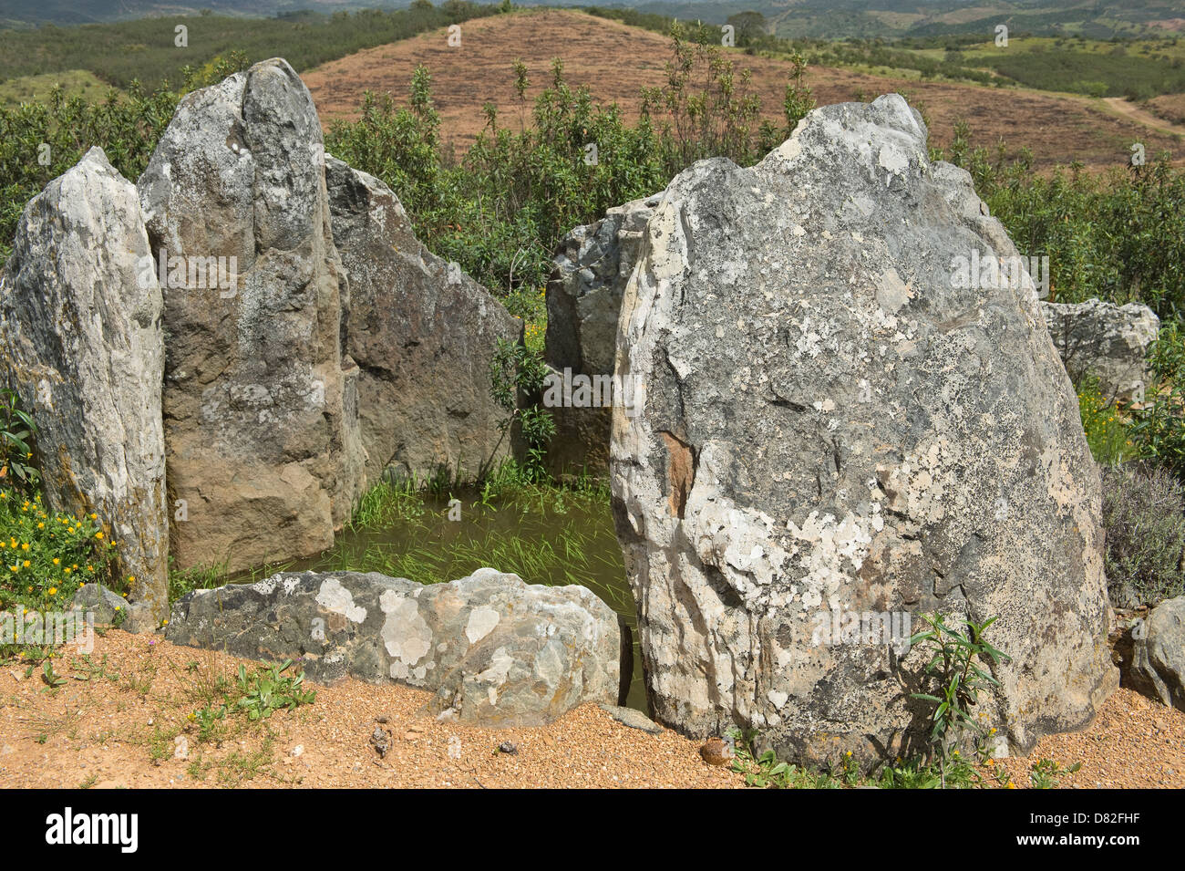 Anta da Masmorra, once used for funaral ceremonies Masmorra Trail near ...