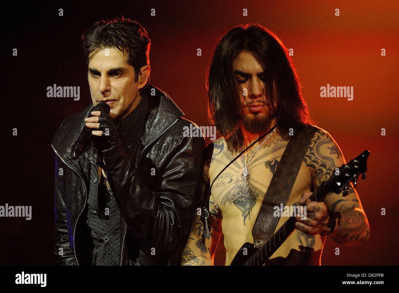 Perry Farrell And Dave Navarro Janes Addiction Performing On Stage At