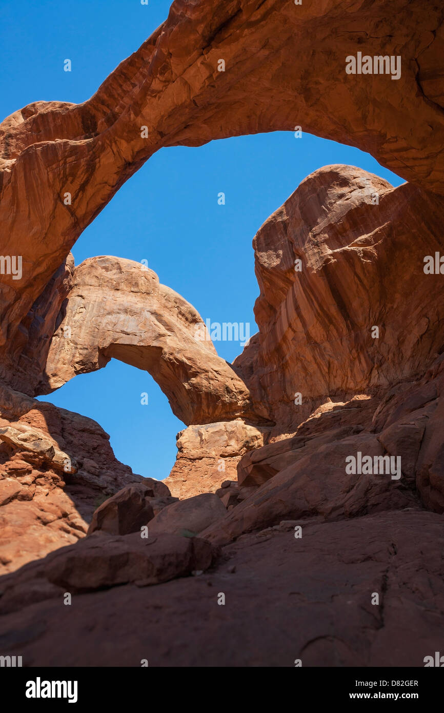 Double Arch, Arches National Park, Utah Stock Photo - Alamy