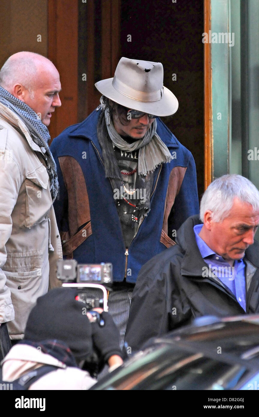 Johnny Depp seen leaving an apartment building in Tribeca New York City ...