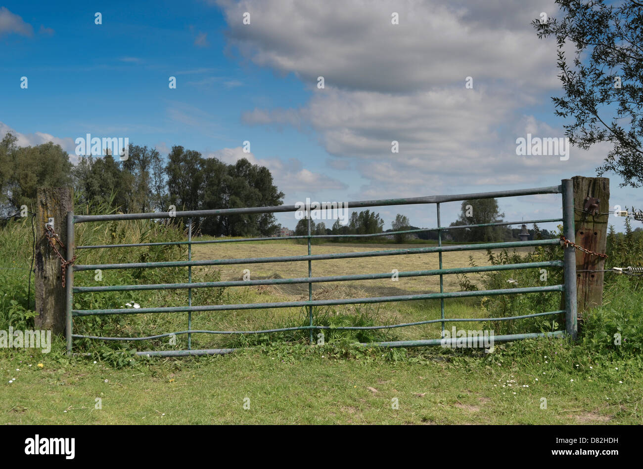 Typical dutch farm gate Stock Photo - Alamy
