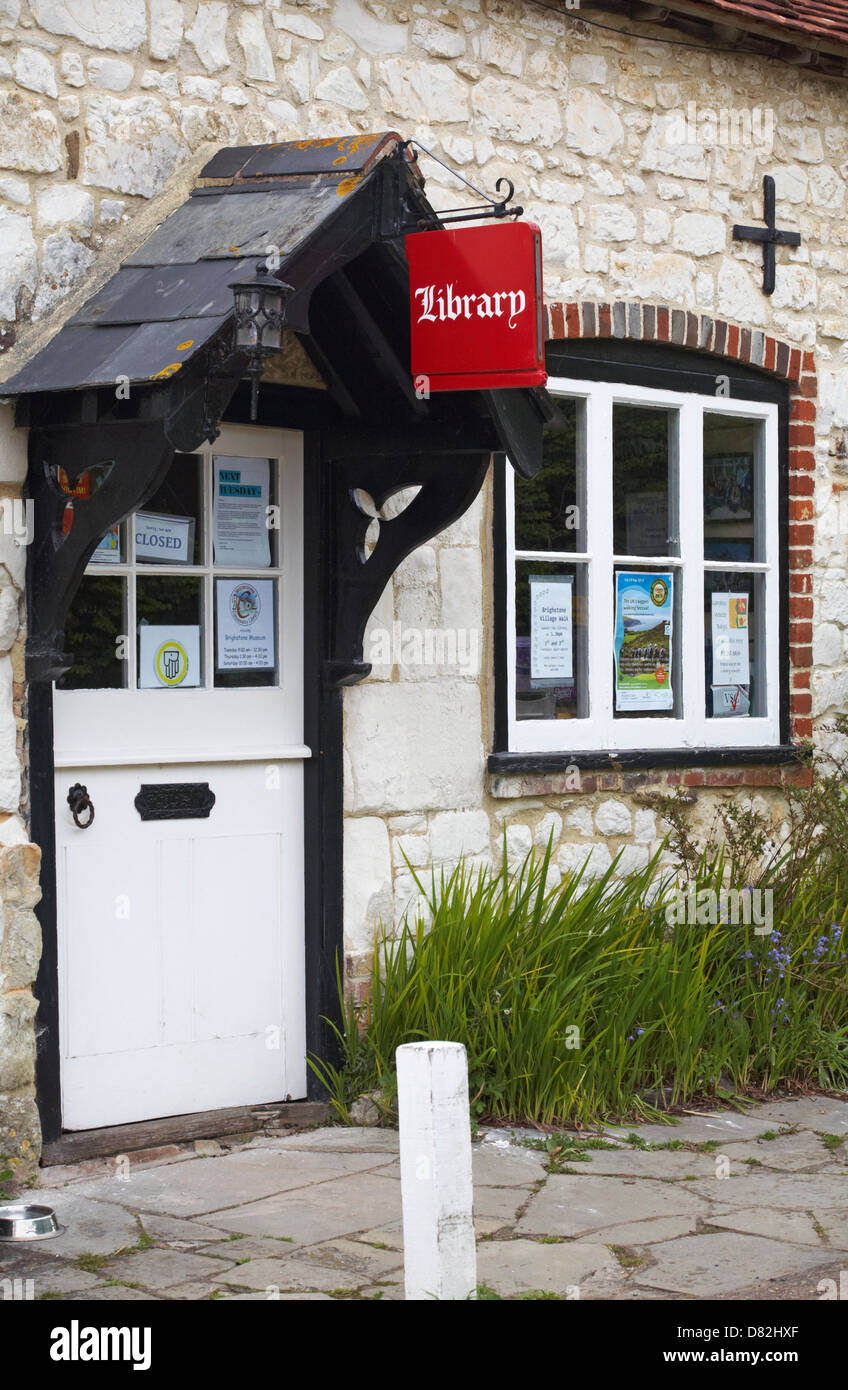 Library at Brighstone, Newport, Isle of Wight, Hampshire UK in May ...