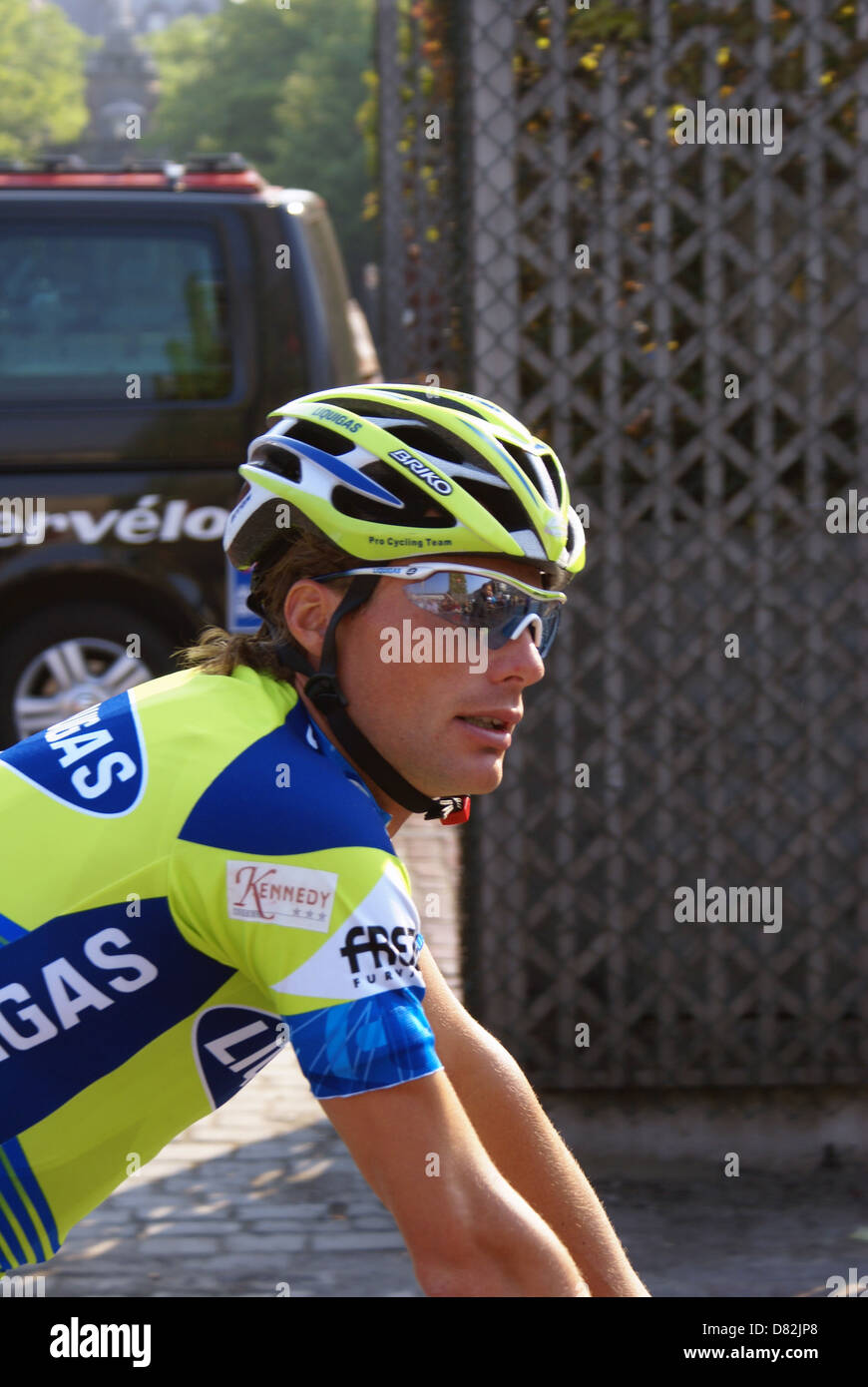 Danielo Di Lucas (Liquigas team) just before Liege-Bastogne-Liege 2007 ...