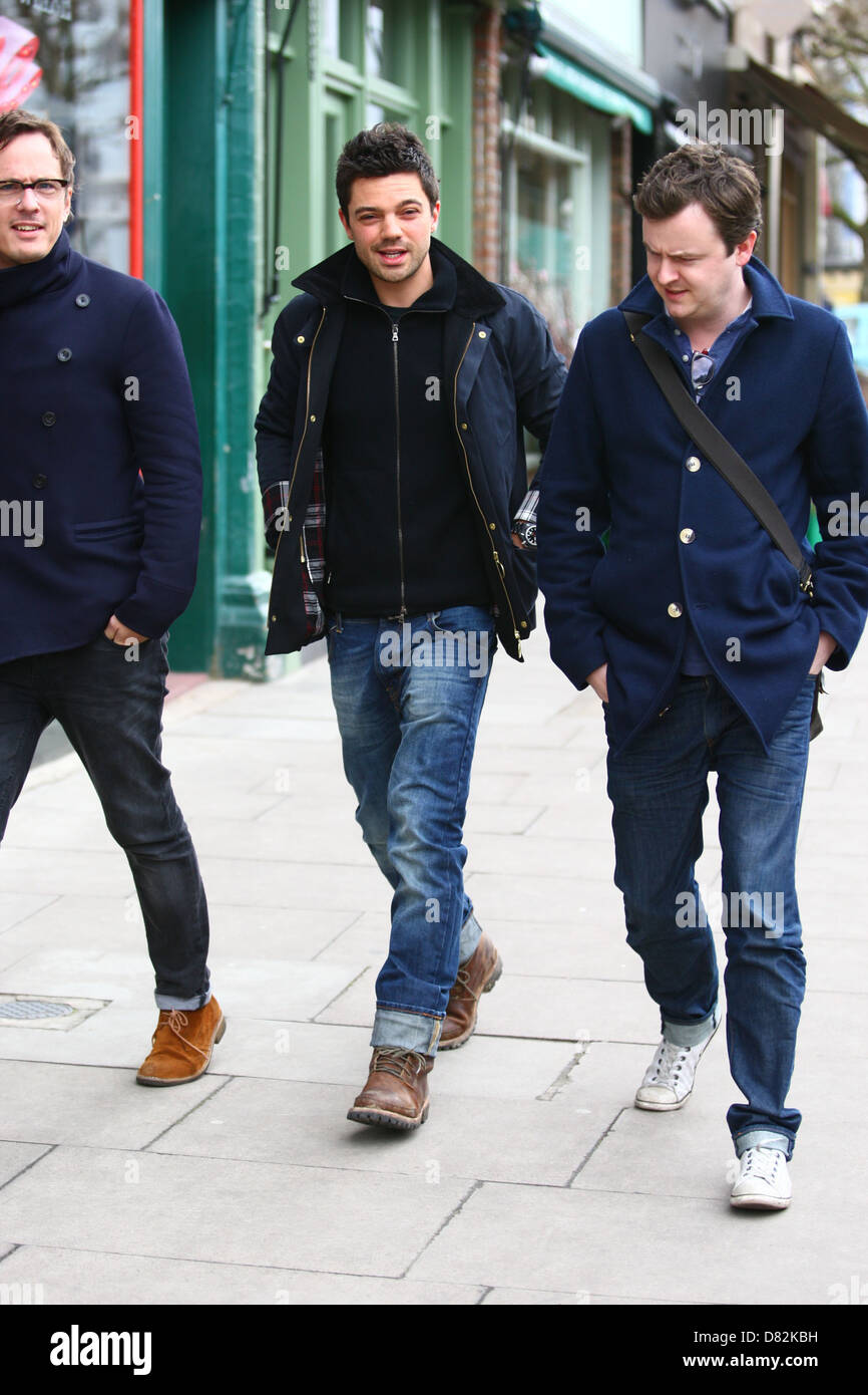 Dominic Cooper out and about with friends in Primrose Hill London ...