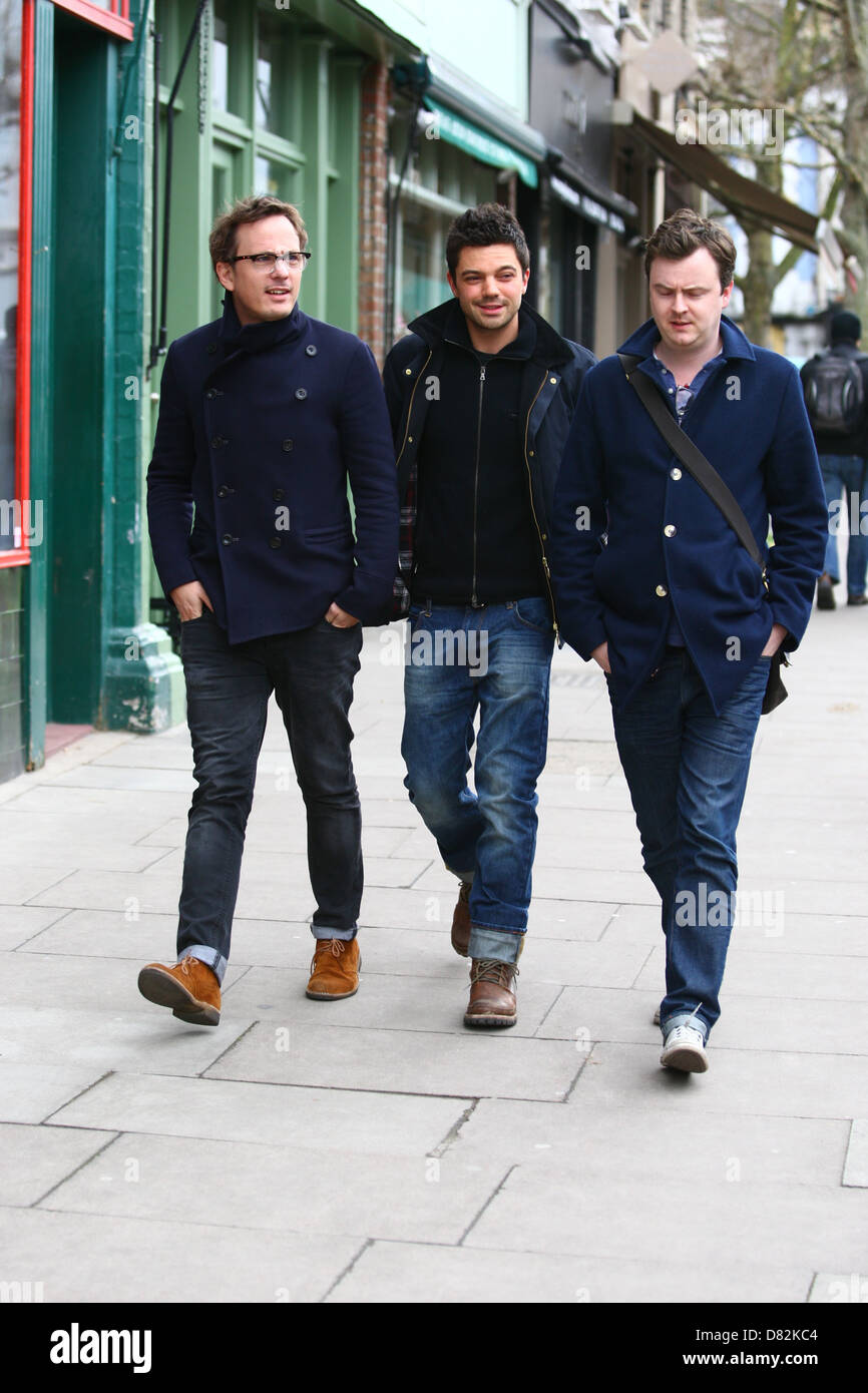 Dominic Cooper out and about with friends in Primrose Hill London ...