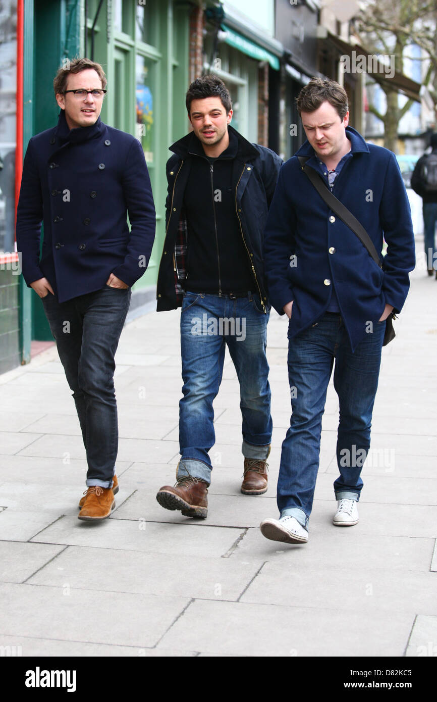 Dominic Cooper out and about with friends in Primrose Hill London ...