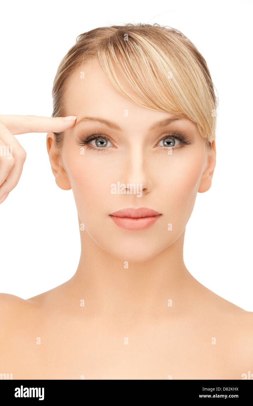 woman touching her face skin Stock Photo - Alamy