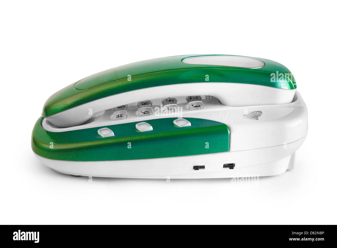 phone green isolated call communication on a white Stock Photo - Alamy