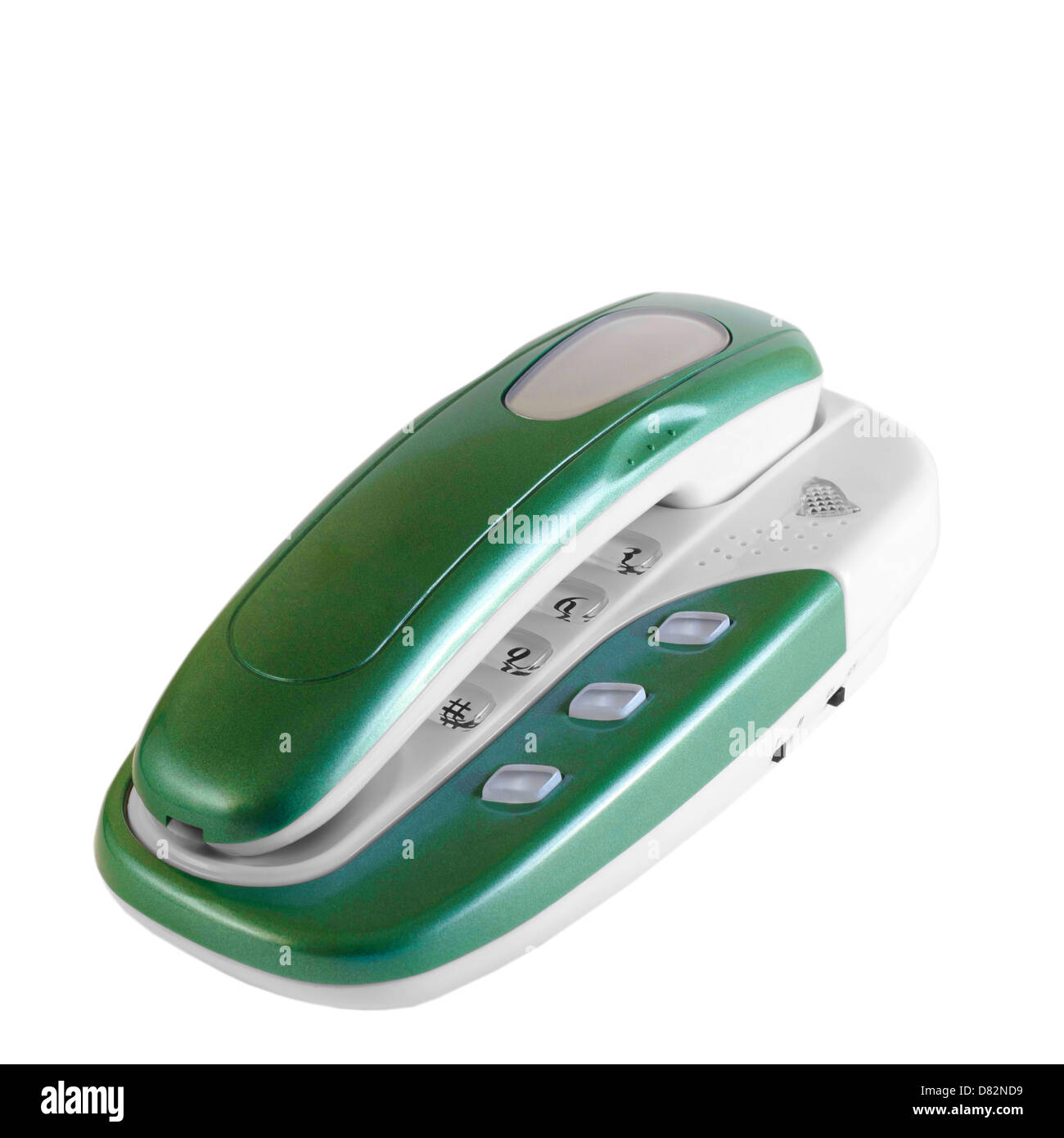 phone isolated green call communication on a white Stock Photo - Alamy