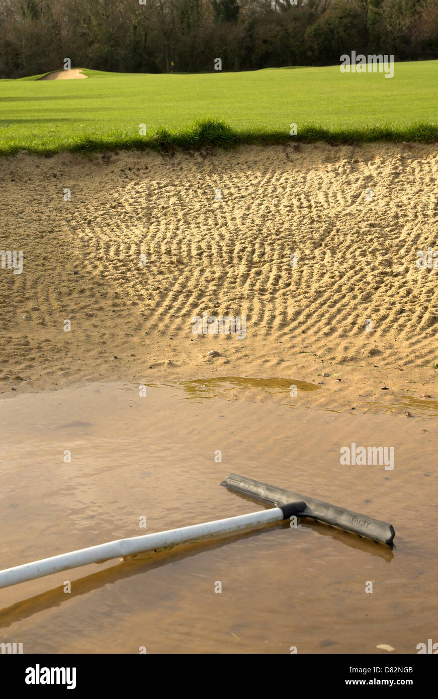 A long period of rain brings a waterlogged golf course on the south ...