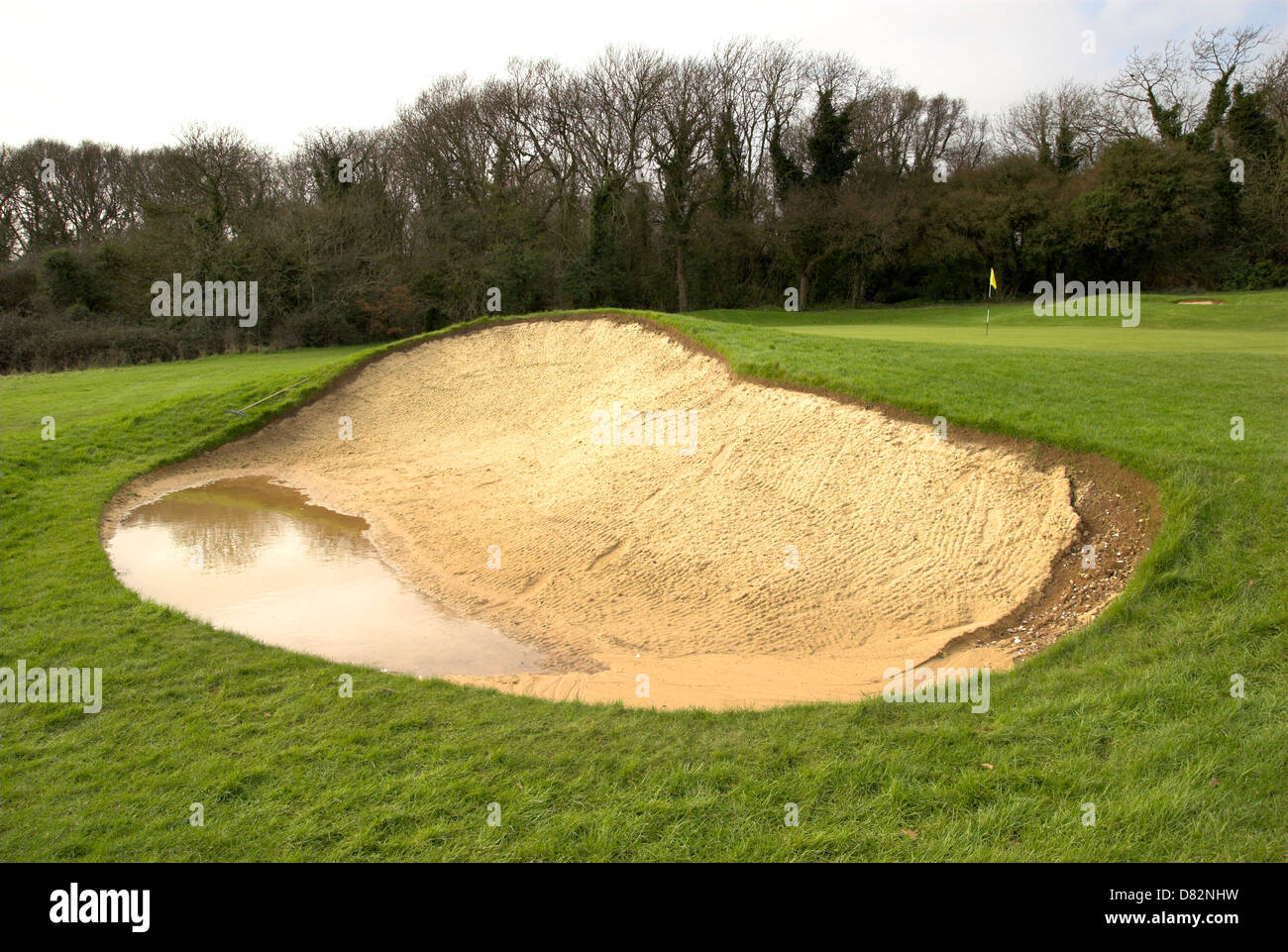 A long period of rain brings a waterlogged golf course on the south ...
