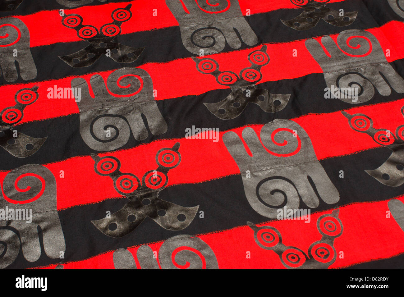 Adinkra stamped cloth, Ntonso, Ghana Stock Photo - Alamy