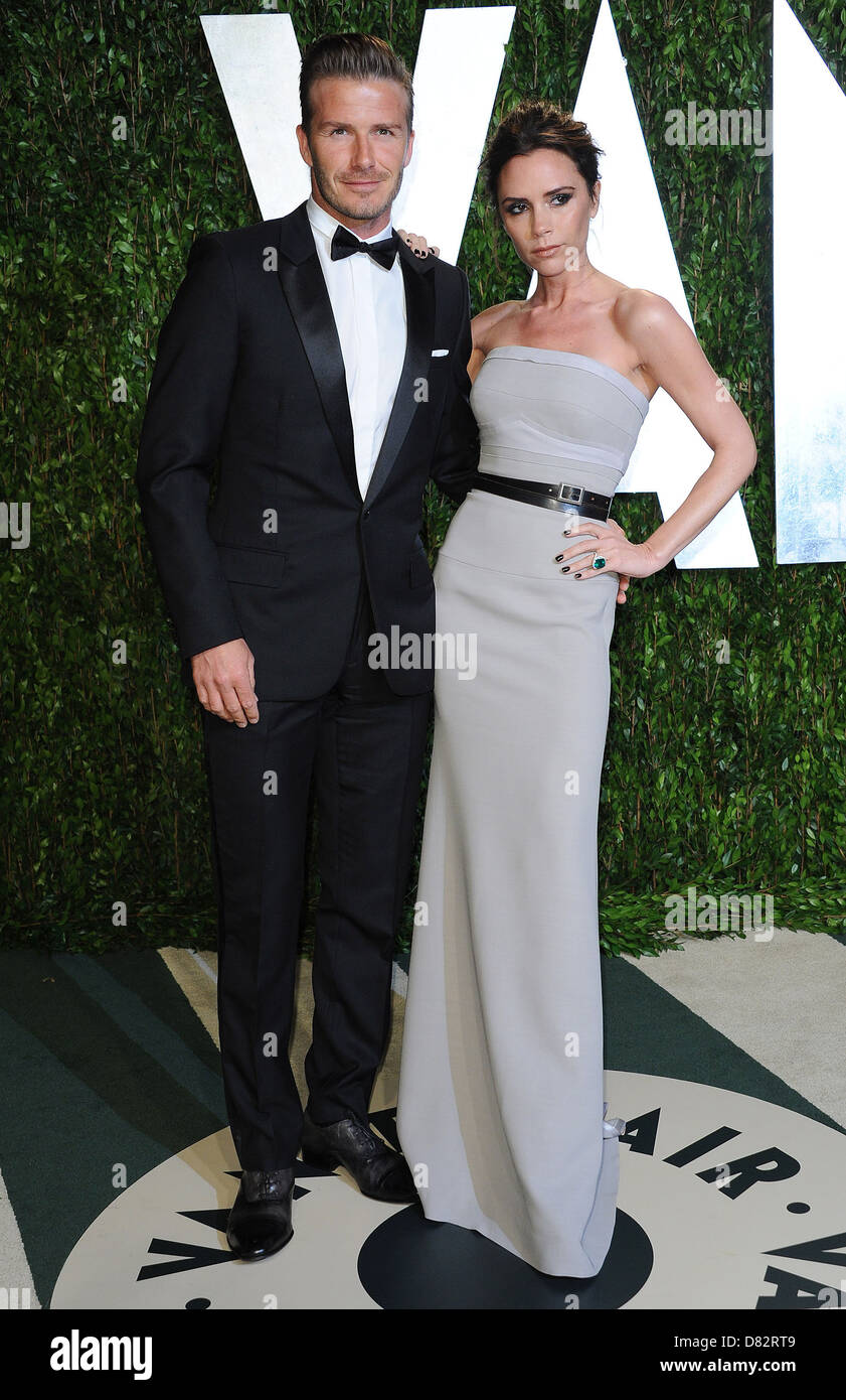 David Beckham and Victoria Beckham 2012 Vanity Fair Oscar Party at ...