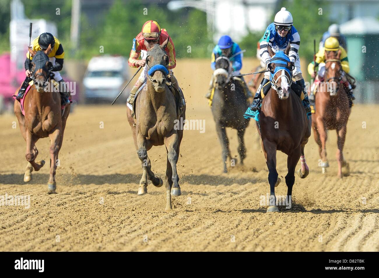 Baltimore, Maryland, USA. 17th May 2013. Fiftyshadesofhay with jockey ...